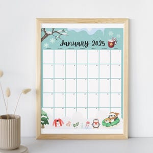 EDITABLE January 2025 Calendar, Monthly Schedule for Kids, Beautiful ...