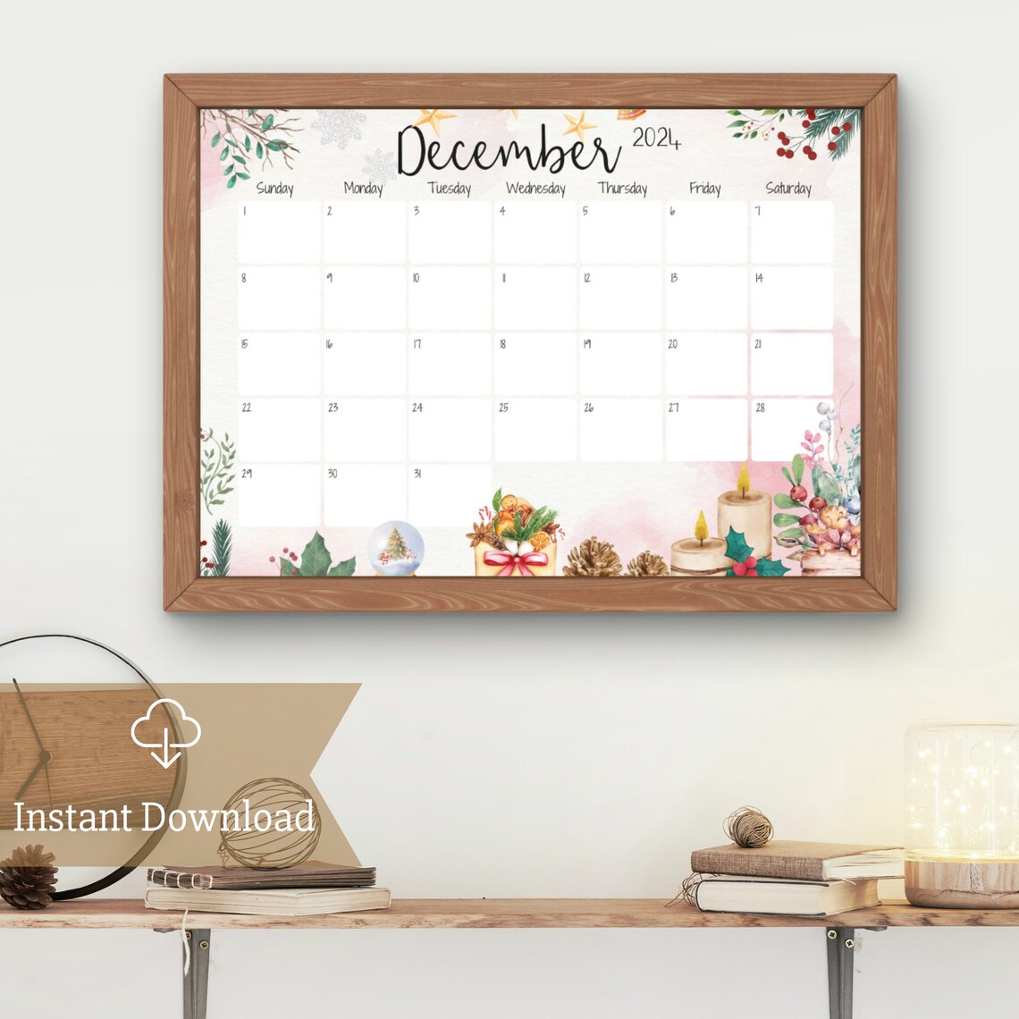 Monthly Calendar 2024, New Year, School Home Office, 2024 Monthly ...