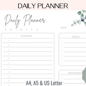 Printable Simple Daily Organizer Minimalist Work Planner - Etsy