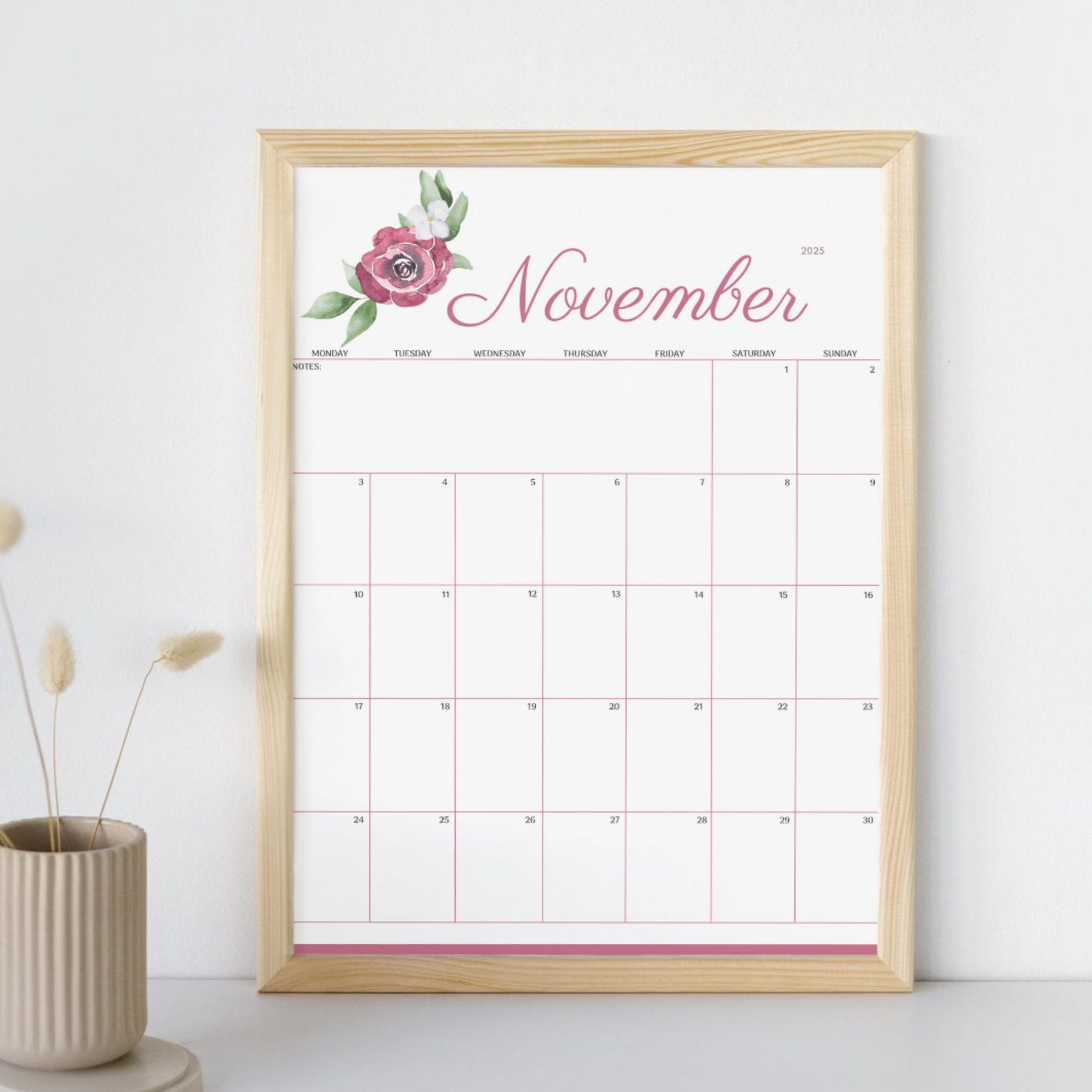 EDITABLE November 2025 Calendar, Printable November Planner, Fillable ...