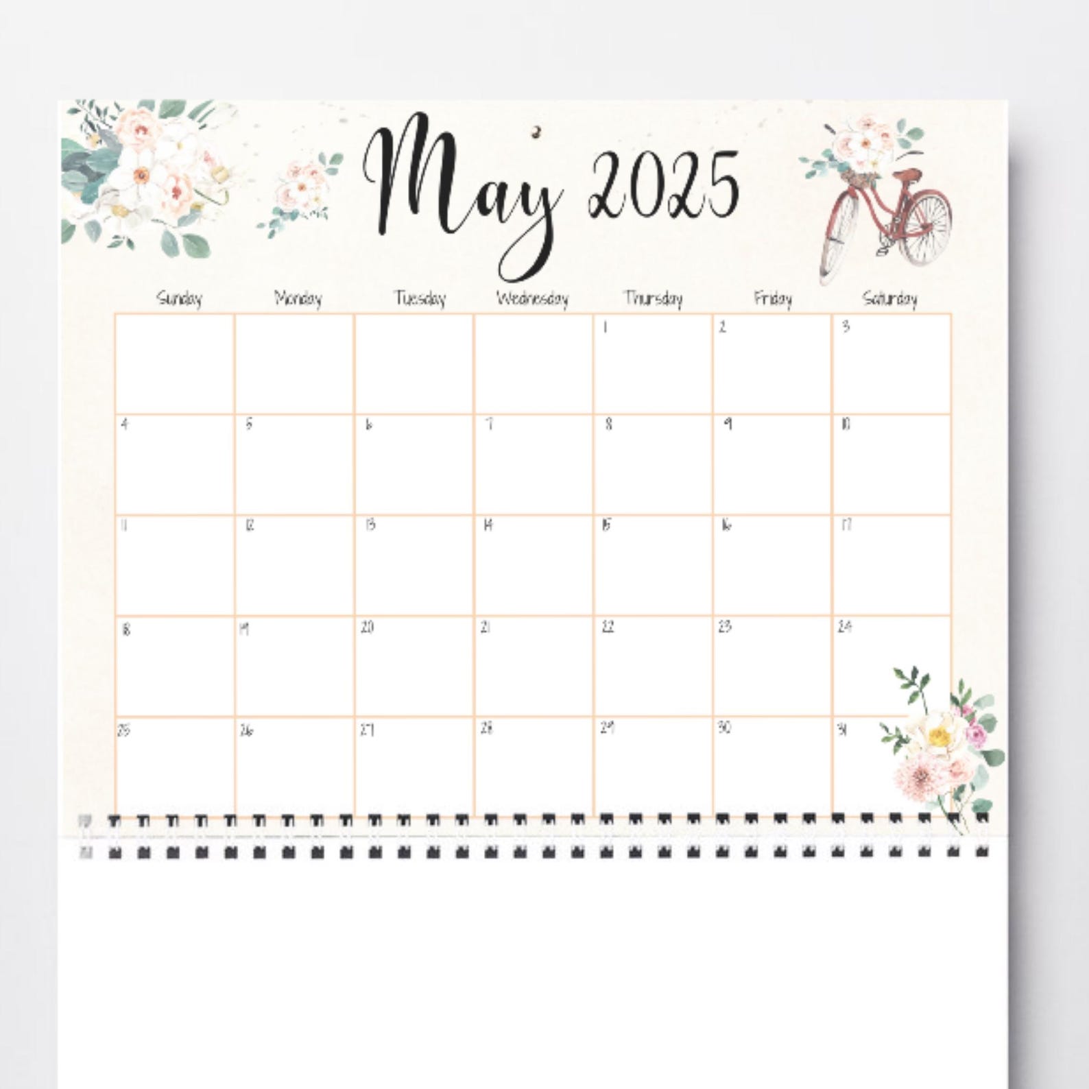 Editable 2025 May Planner, Printable May Calendar, Homeschool Monthly ...