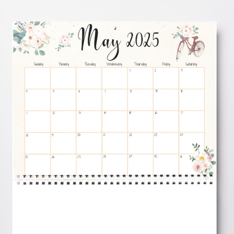 Editable 2025 May Planner, Printable May Calendar, Homeschool Monthly ...