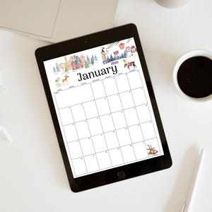 Printable 2025 January Calendar, Editable Monthly Planner, Homeschool ...