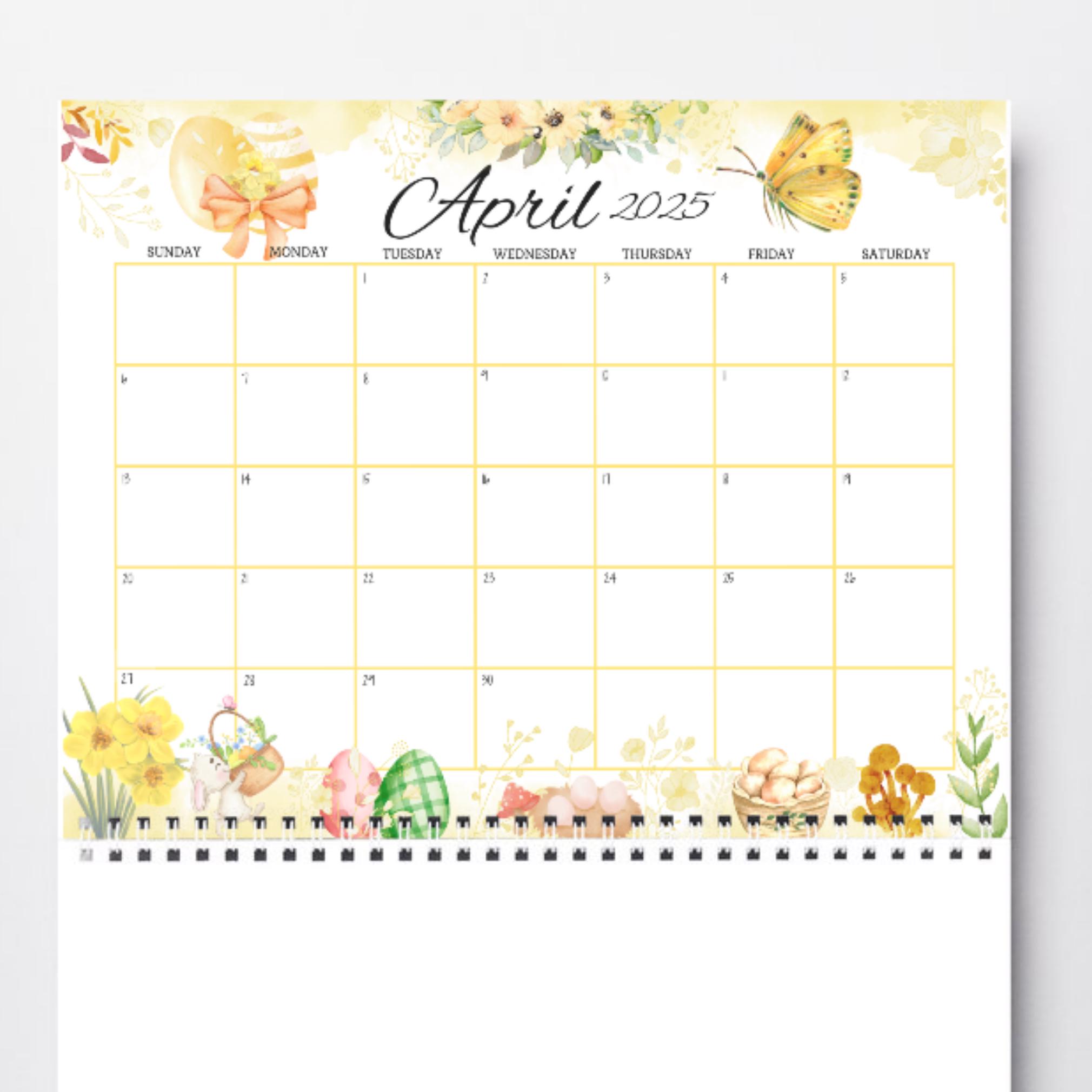 EDITABLE April 2025 Calendar, Printable, Fillable Monthly Planner, Kids ...