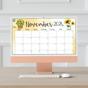 EDITABLE November 2024 Calendar, Printable Planner, Fillable Calendar ...