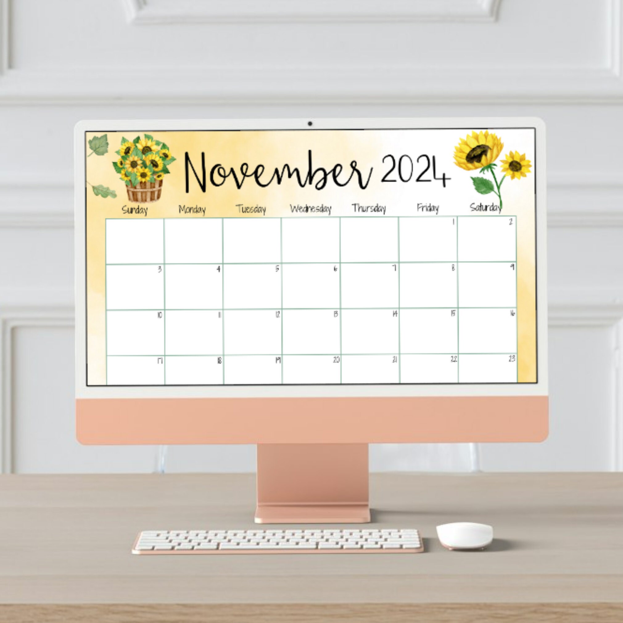 EDITABLE November 2024 Calendar, Printable Planner, Fillable Calendar ...