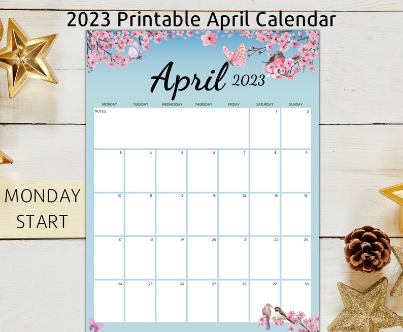 Fillable/editable 2023 April Calendar Homeschool Planner - Etsy