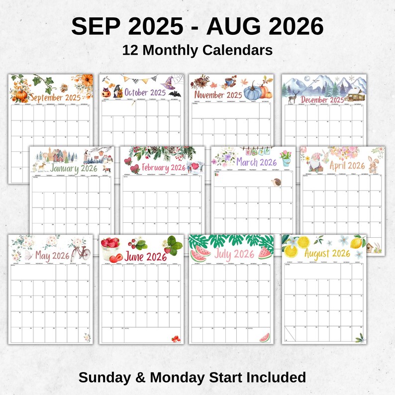 School Calendar 2025 - 2026, From September 2025 to August 2026 ...