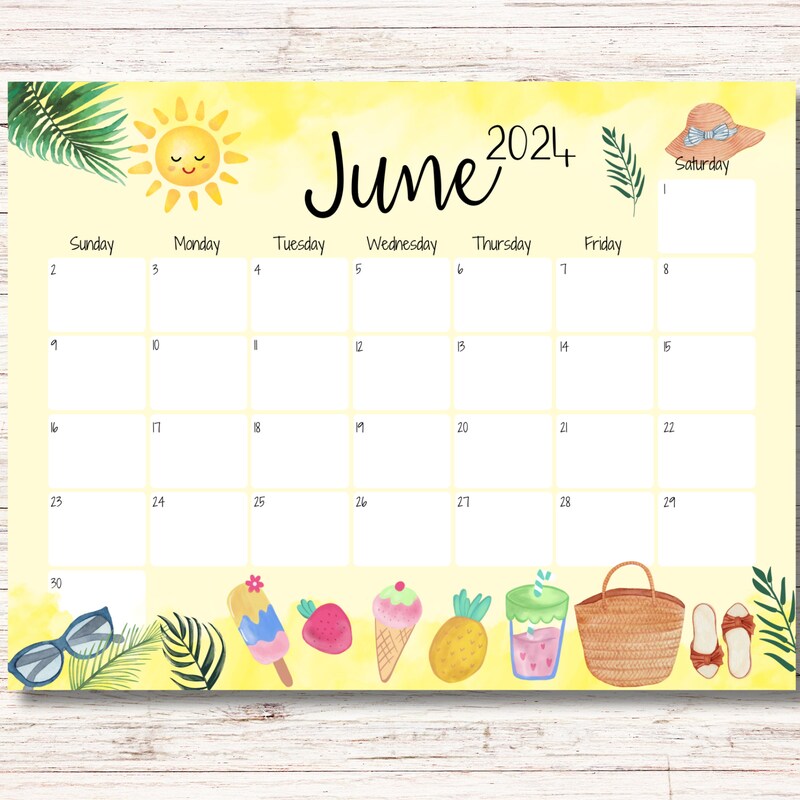 Summer 2024 Calendar - Etsy