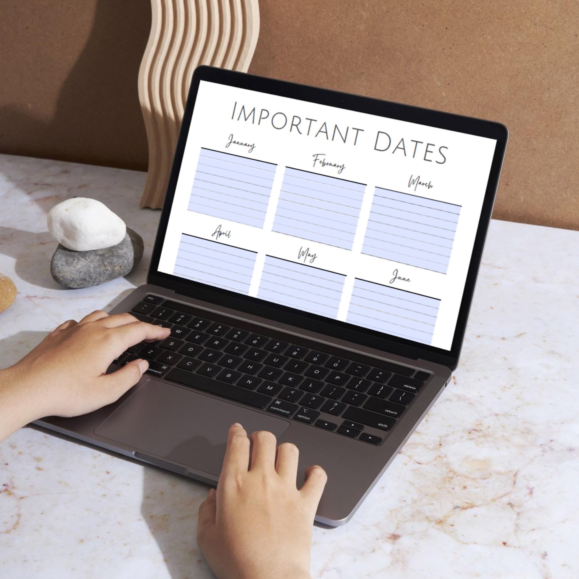 Important Dates Tracker, Printable Calendar, Birthday & Anniversary ...