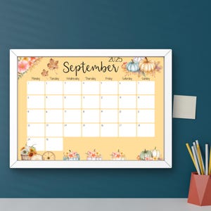 EDITABLE September 2025 Calendar, Homeschool Calendar, Kids Weekly ...