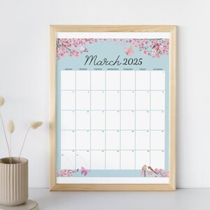 Editable 2025 March Calendar, Homeschool Planner, Beautiful Spring, St ...