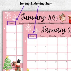 EDITABLE January 2025 Calendar, Cute Gnoms, Beautiful Winter, Happy New ...