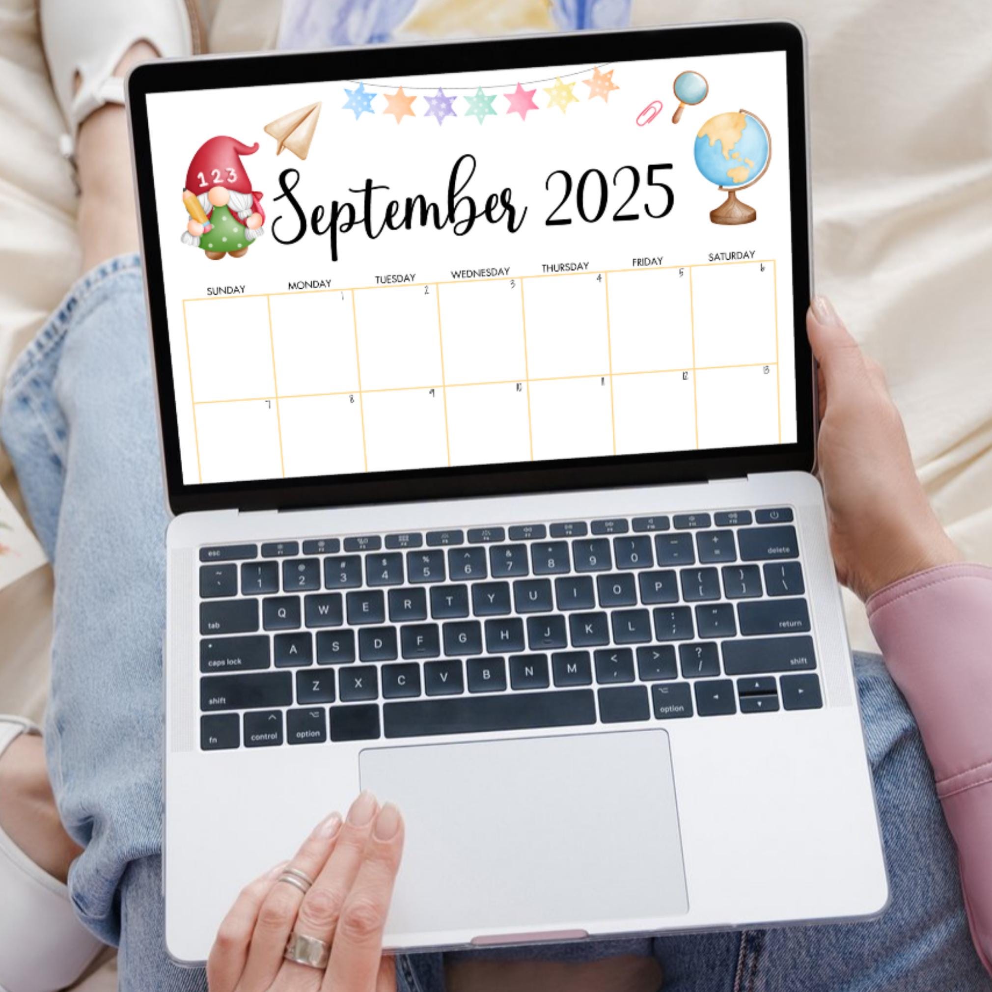 EDITABLE September 2025 Calendar, School Time, Back to School ...