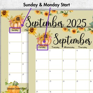 Printable September 2025 Calendar, Academic Planner, Homeschool ...