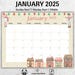 Editable January 2025 Calendar, Printable January Monthly Schedule ...