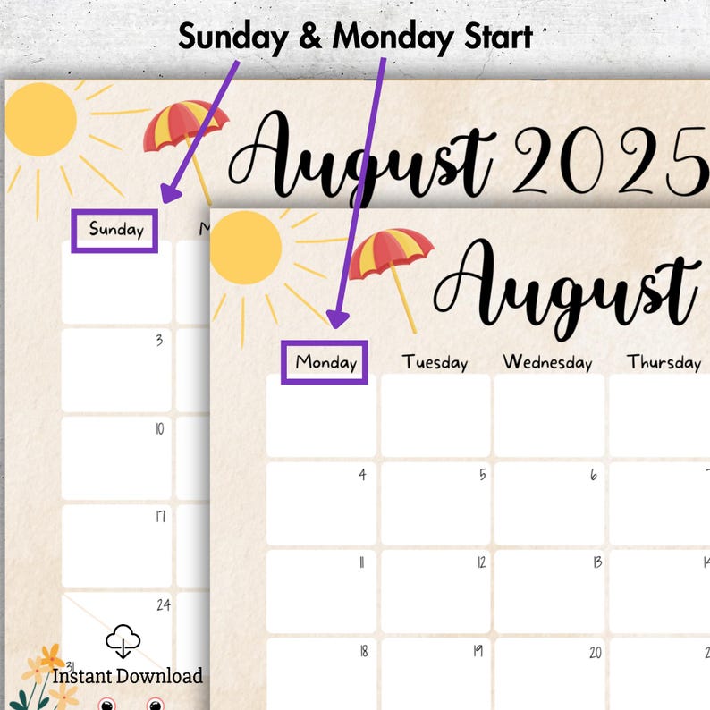 EDITABLE August 2025 Calendar, Printable Vacation Planner, Wonderful ...