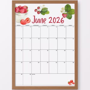 Printable 2026 Calendar Fillable PDF | 12-month Jan–dec Planner ...