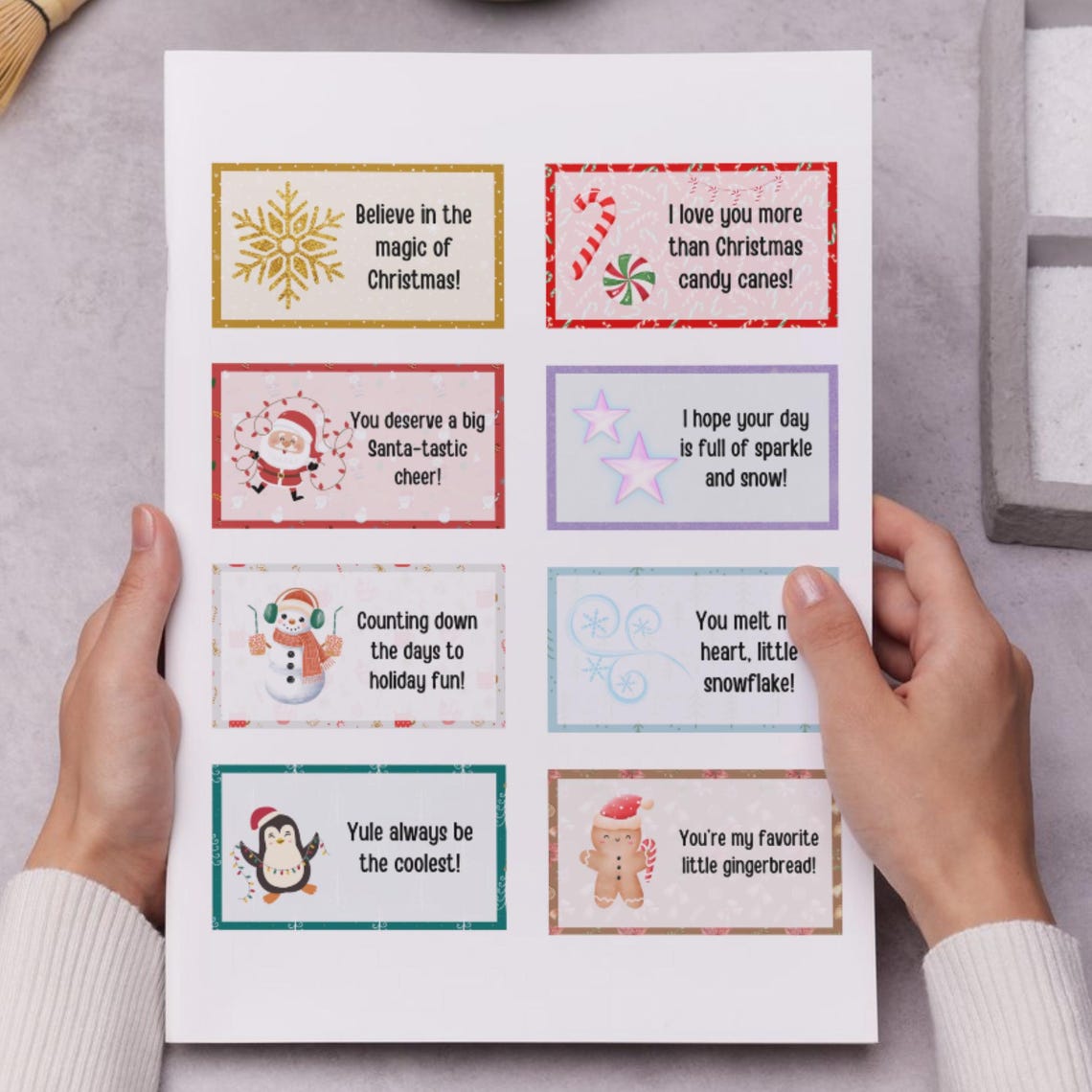 Printable Christmas Lunch Box Notes for Kids, Holiday Notes for Kids ...