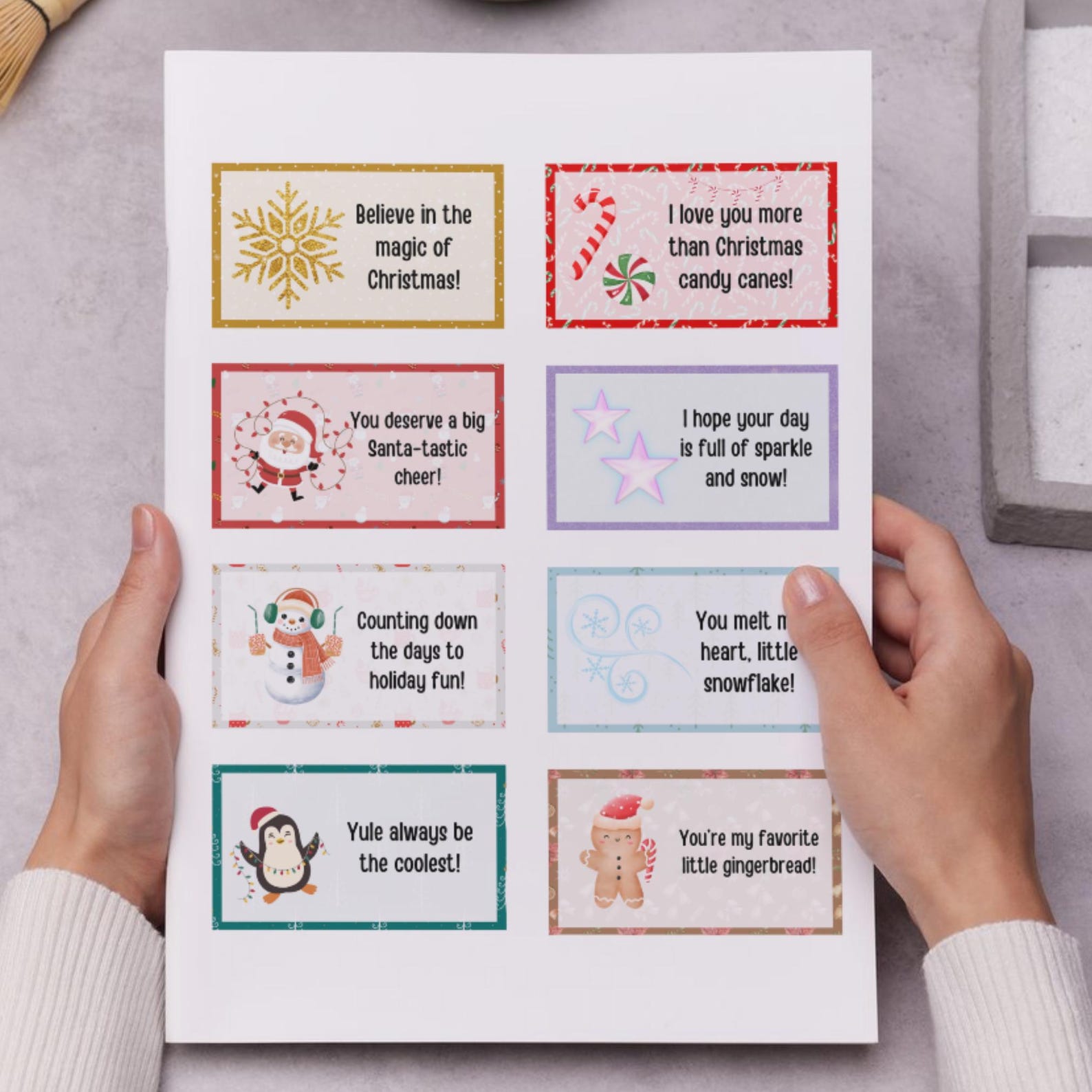 Printable Christmas Lunch Box Notes for Kids, Holiday Notes for Kids ...