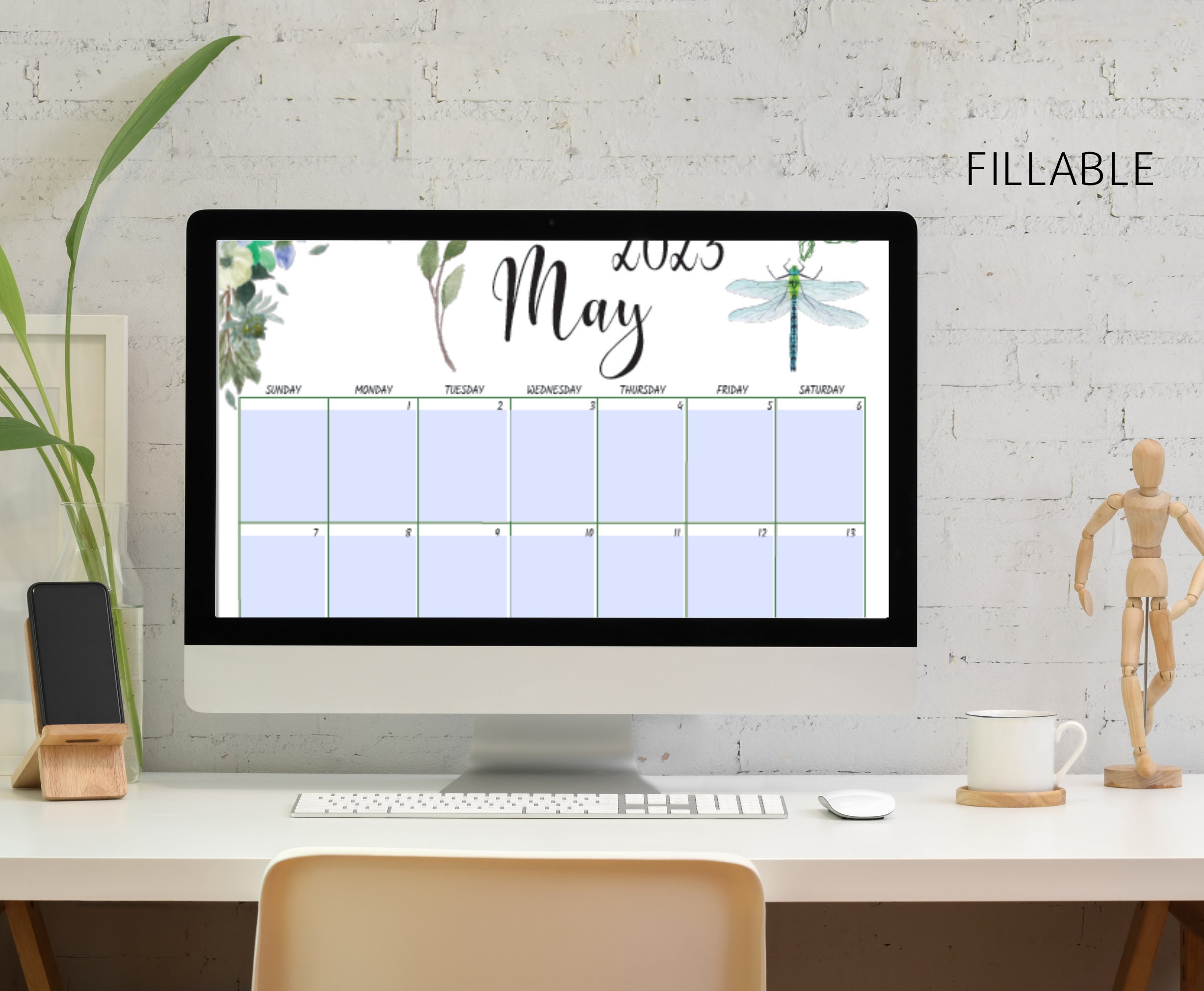 Editable 2023 May Planner Printable May Calendar Minimalist - Etsy Hong ...