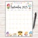EDITABLE September 2025 Calendar, School Time, Back to School ...