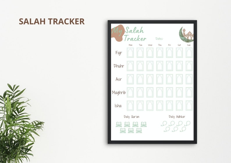 Printable Salah Tracker, Muslim Prayer Tracker, Prayer Chart for Kids ...