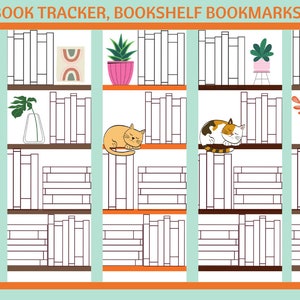 Book Tracker Bookmark Printable Printable Bookmarks Set | Etsy