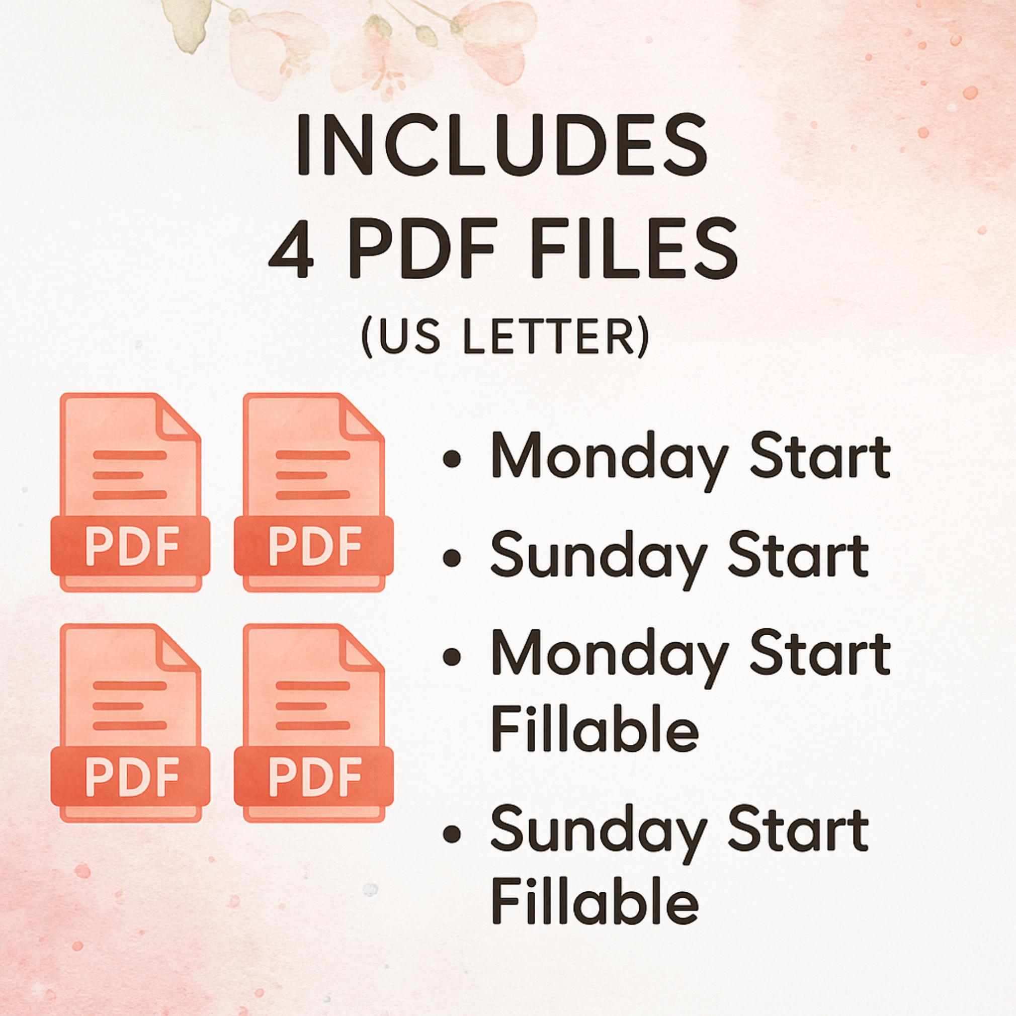 2026 Printable Fillable Gnome Calendar, 12-month Digital Planner ...