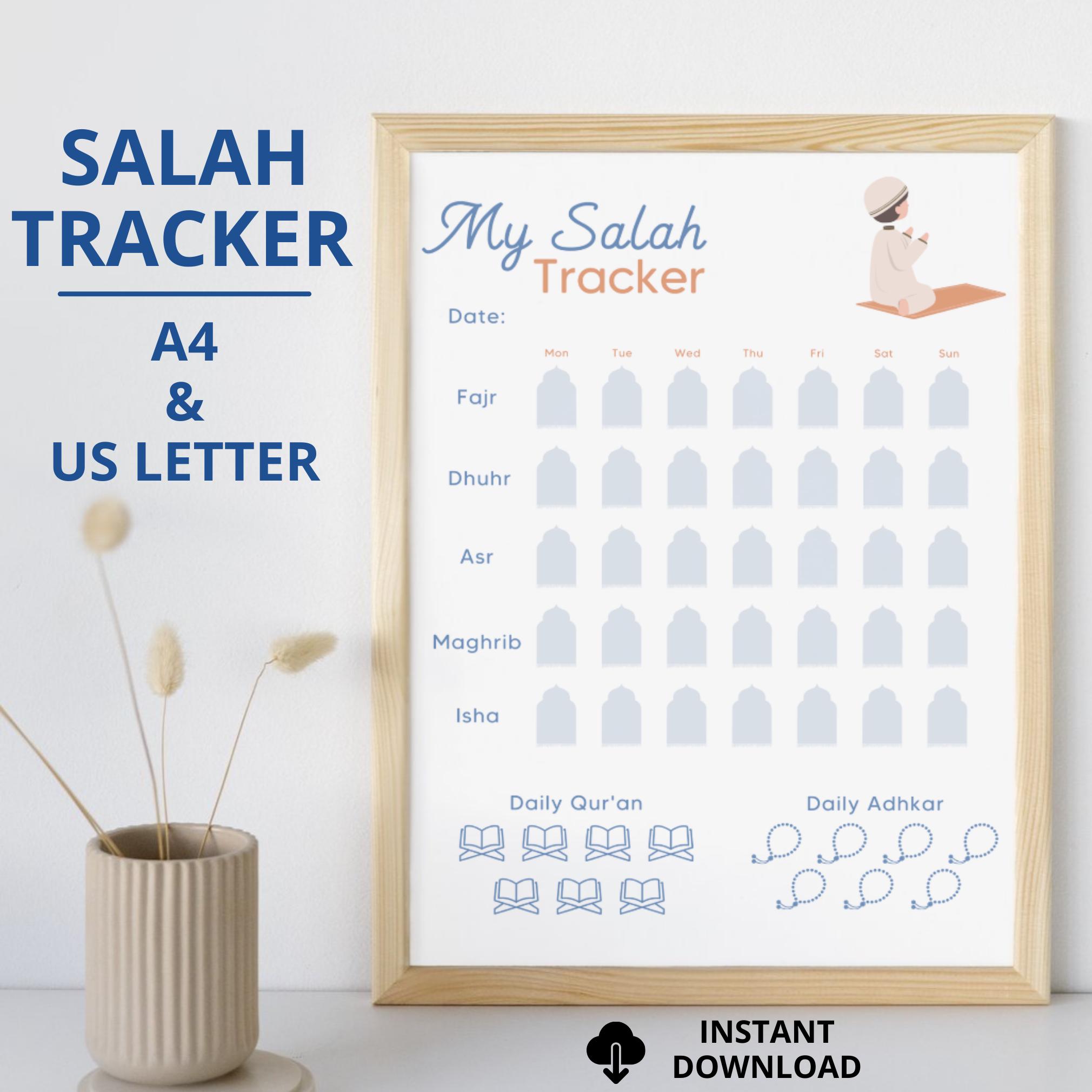 Salah Tracker, Prayer Chart for Kids, Daily Salah Tracker, Salah ...