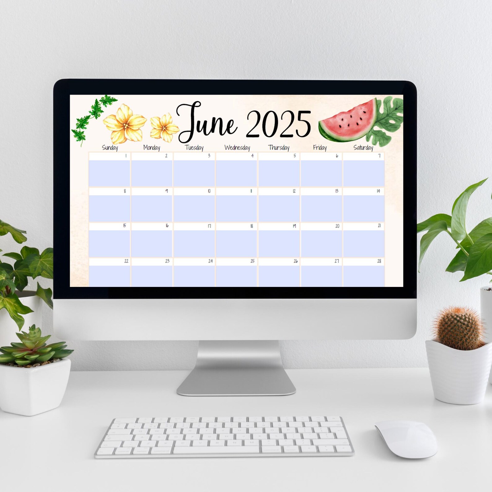 EDITABLE June 2025calendar, 2025 Summer Planner, Fillable June Calendar ...