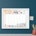 July 2025 Printable Calendar, Beach Theme Monthly Planner, Digital PDF ...