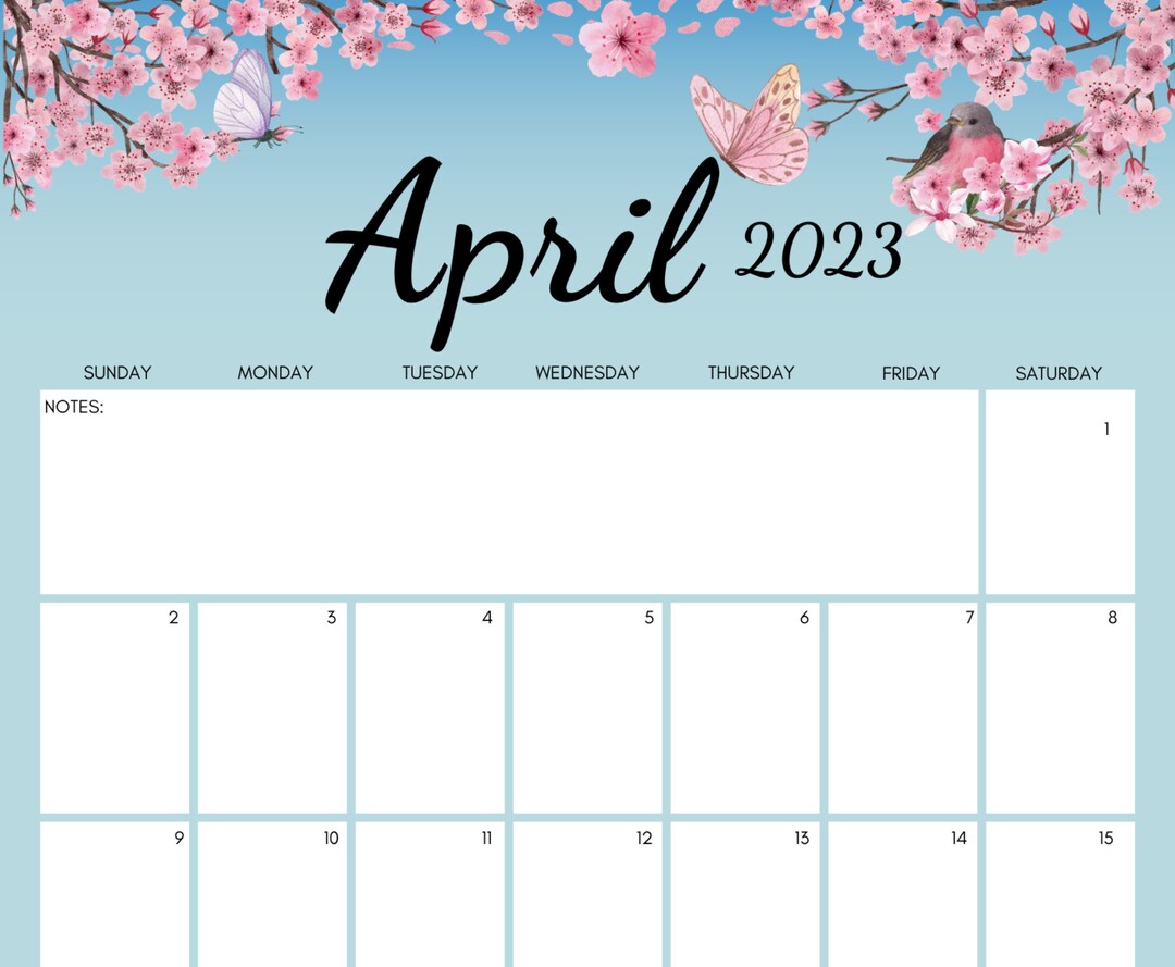 Fillable/editable 2023 April Calendar Homeschool Planner - Etsy