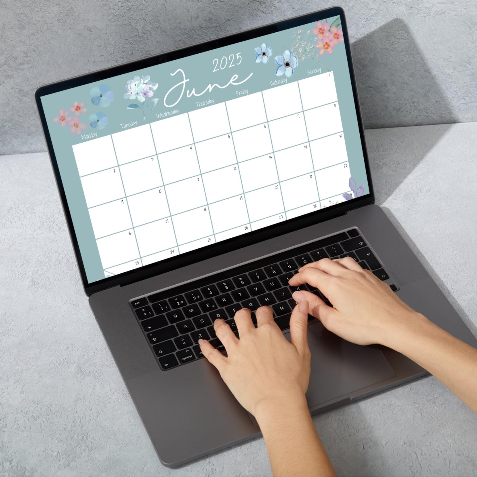 EDITABLE June 2025 Calendar, Beautiful Colorful Flowers, Printable ...