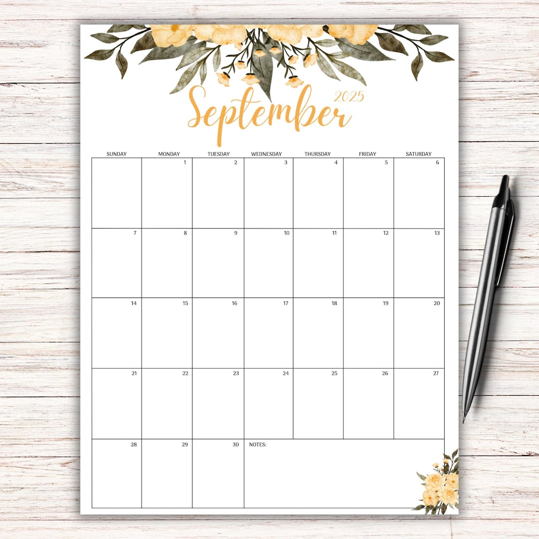 Printable 2025 September Calendar, Editable Homeschool Planner, Back to ...