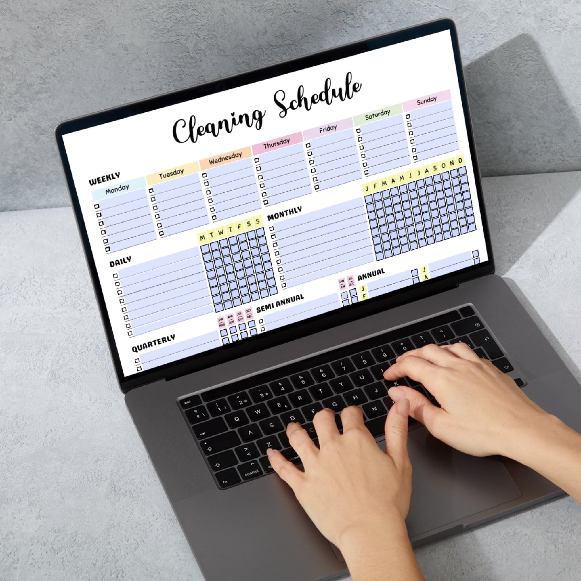 Editable Cleaning Schedule, Chores Checklist (digital Download) - Etsy