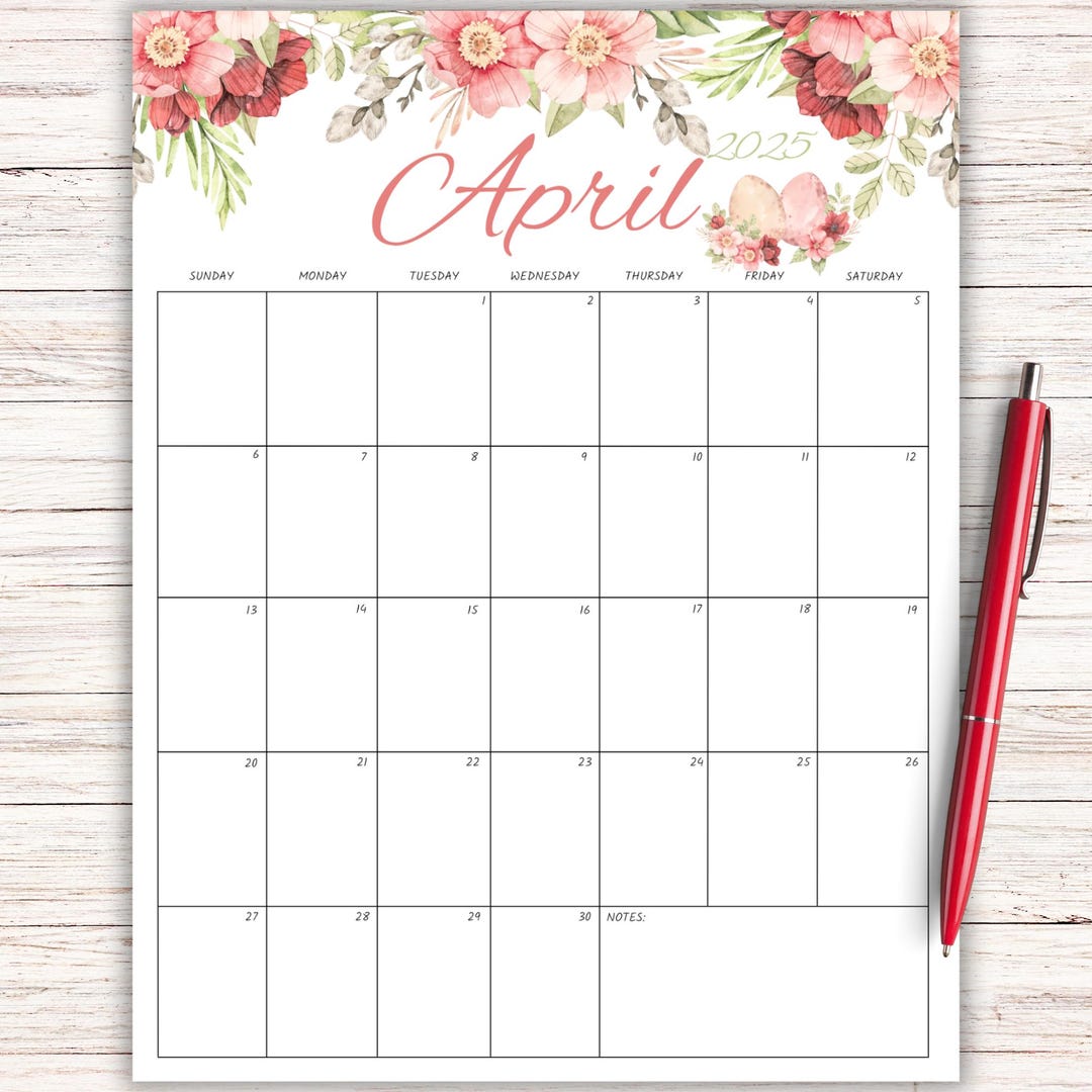 Editable 2025 April Monthly Planner, Digital April Planner, Cute Rabbit ...