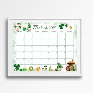 EDITABLE March 2025 Calendar, Printable Fillable Calendar Planner ...