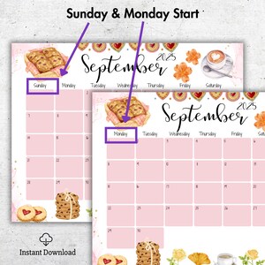 EDITABLE September 2025 Calendar, Homeschool Calendar, Back to School ...