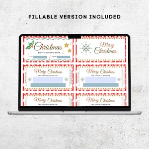 Personalized Kids Christmas Coupon Book, Editable Christmas Coupon ...