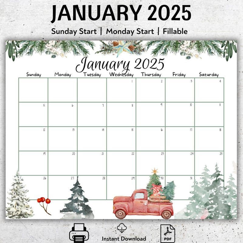 2025 Truck Calendar - Etsy
