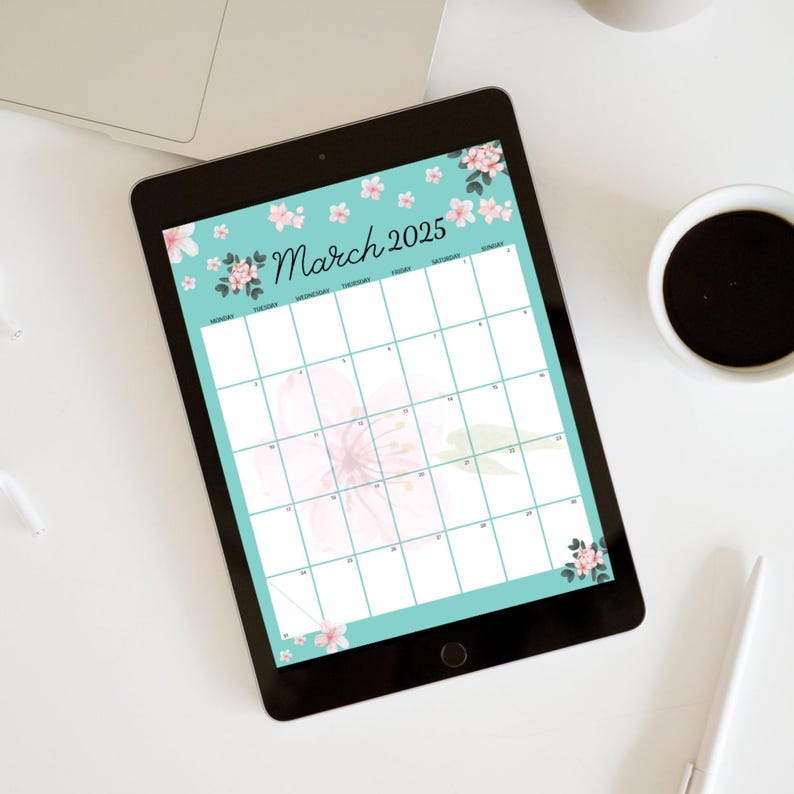 Editable 2025 March Calendar, Printable 2025 March Planner, Kids School ...