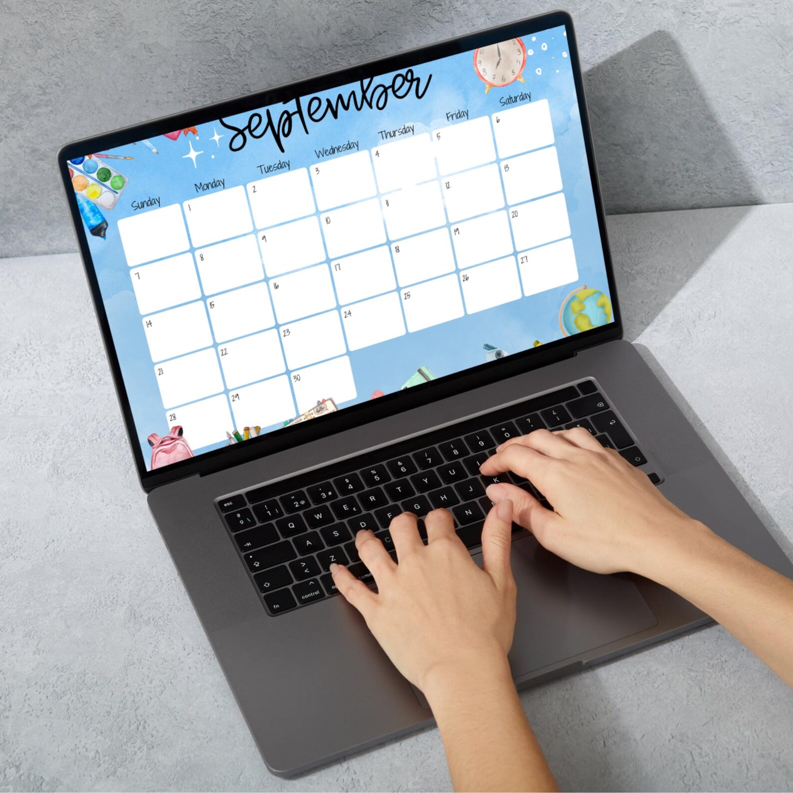 EDITABLE September 2025 Calendar, School Time, Back to School ...