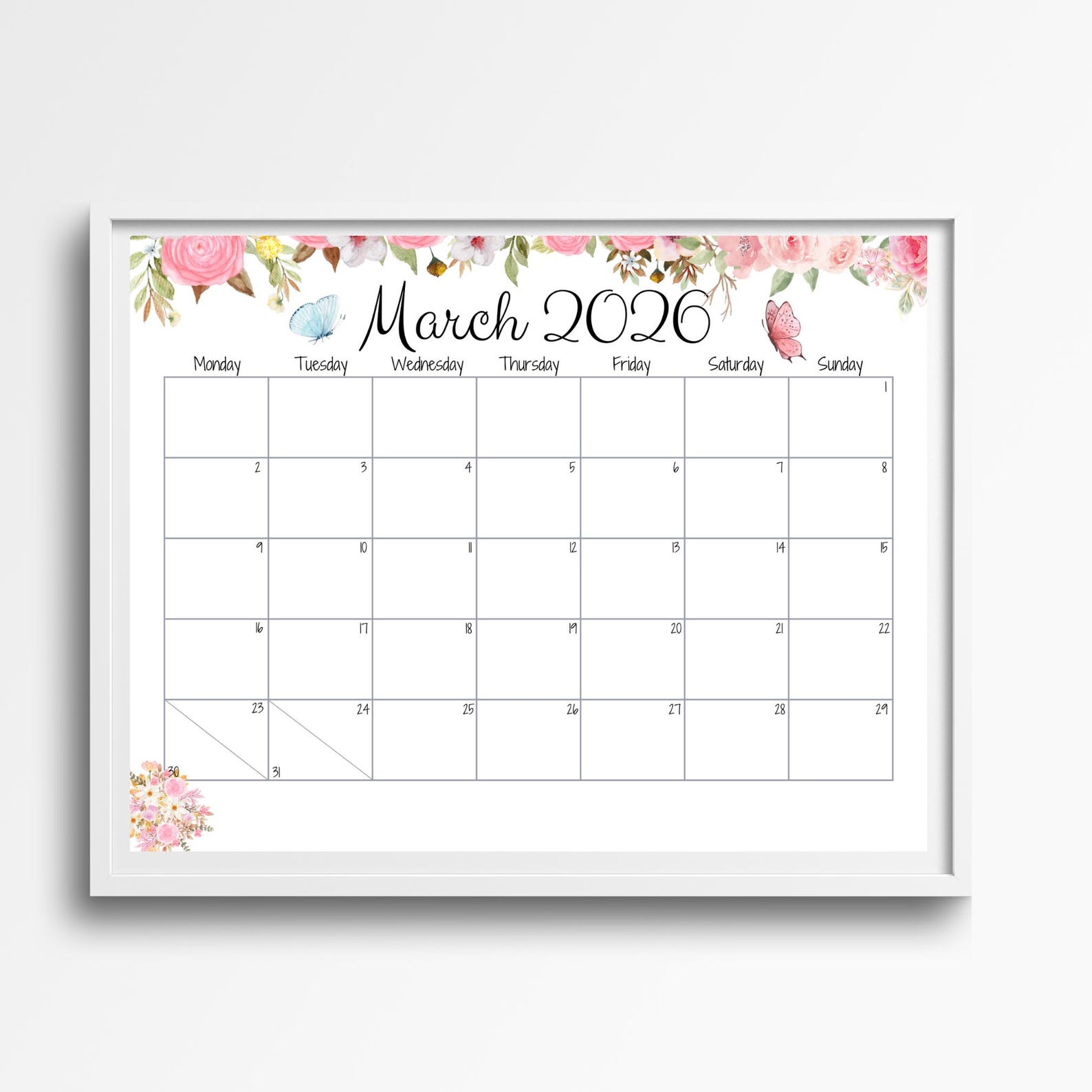 March 2026 Calendar, Fillable Printable Planner (PDF) - Etsy