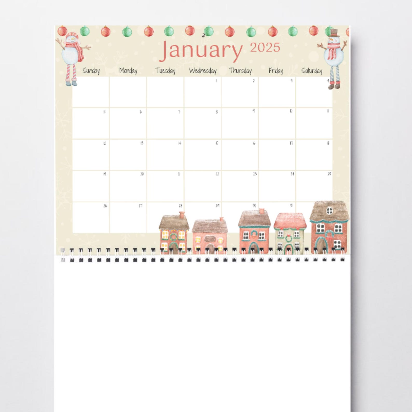 Editable January 2025 Calendar, Printable January Monthly Schedule ...