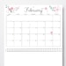 EDITABLE February 2025 Calendar, Flowered Planner, Printable Fillable ...
