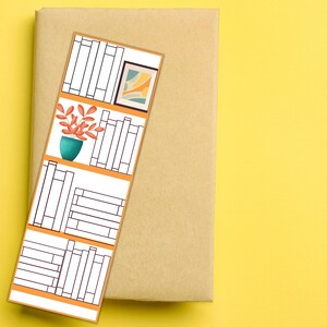 Book Tracker Bookmark, Printable Bookmarks, Bookshelf Bookmark ...