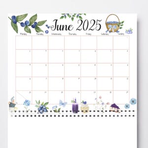 EDITABLE June 2025 Calendar, School Calendar, Fillable June Calendar ...