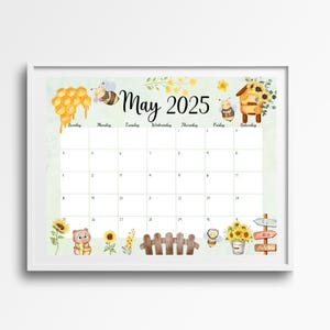 EDITABLE May 2025 Calendar, Kids Calendar School, Homeschool Planner ...