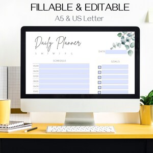 Printable Simple Daily Organizer Minimalist Work Planner - Etsy